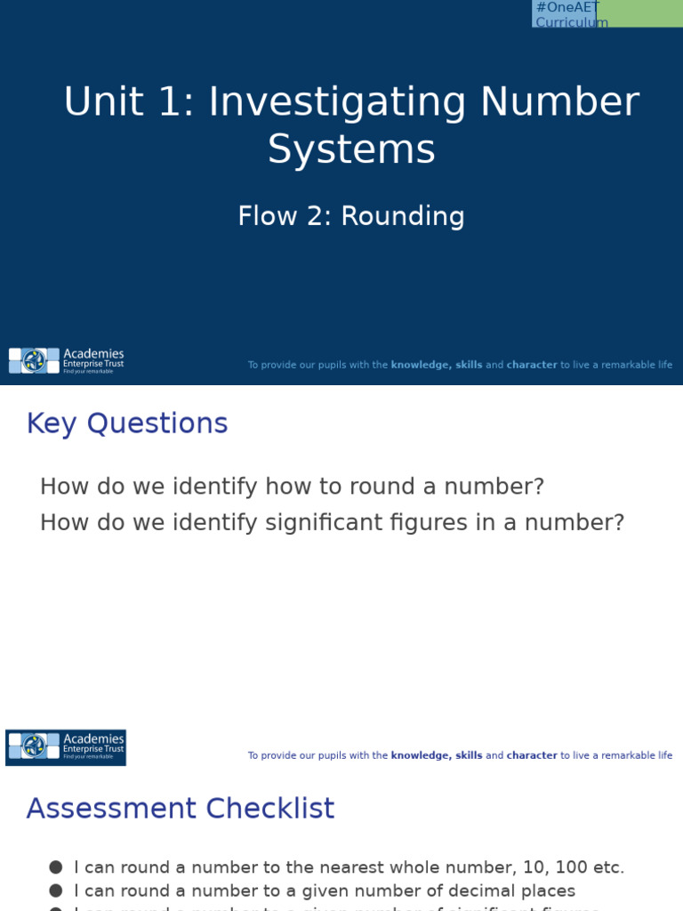 Unit 1 Flow 2 - Rounding | PDF | Rounding | Significant Figures