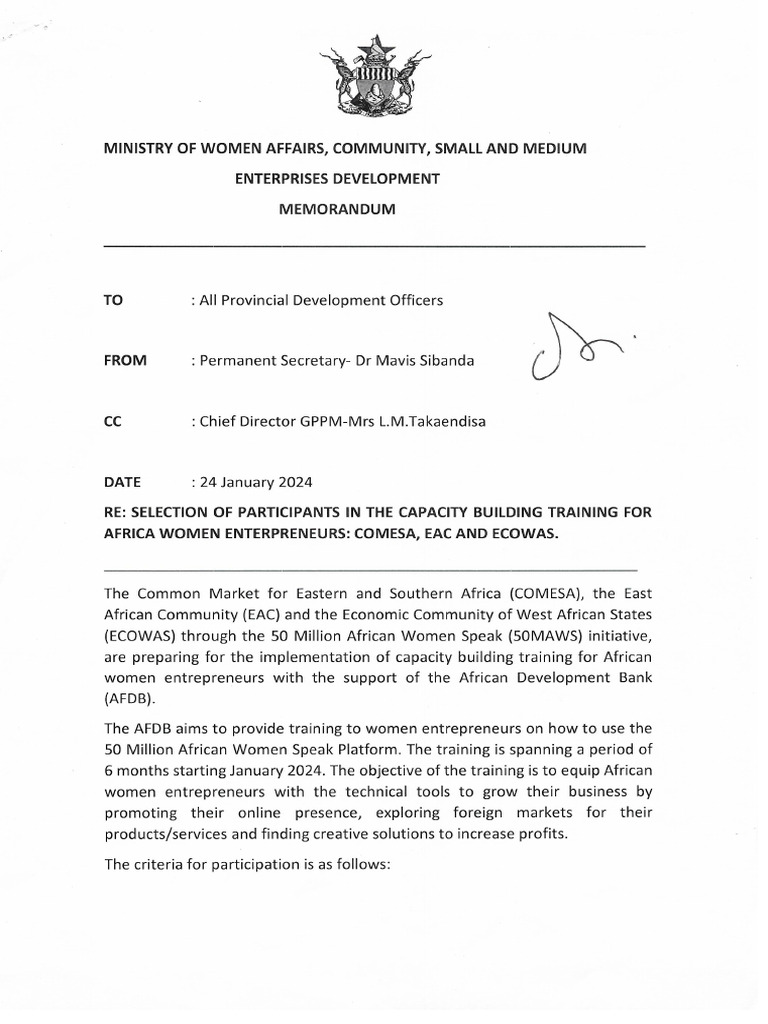 Memorandum 1 | PDF