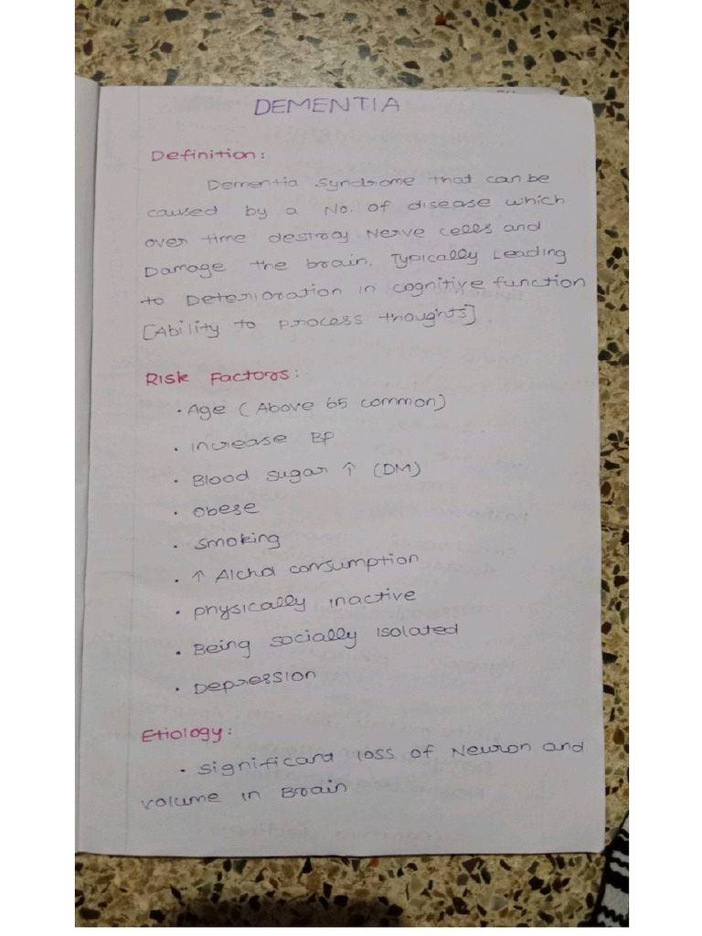 DEMENTIA | PDF