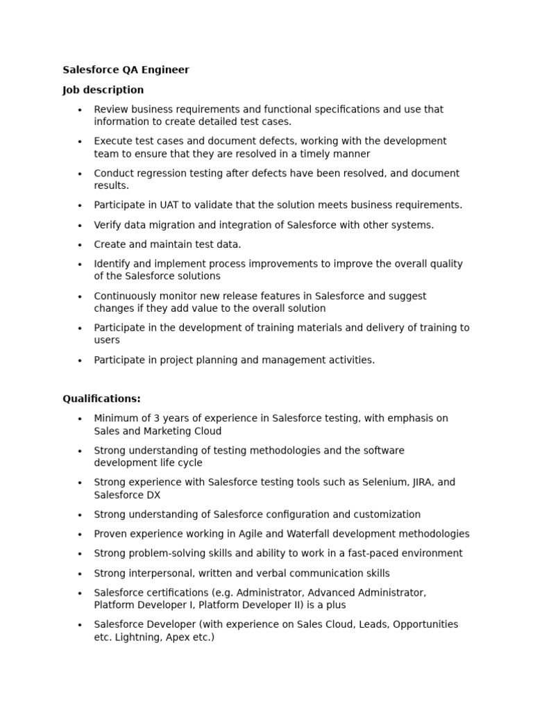 QA Engineer - JD | PDF