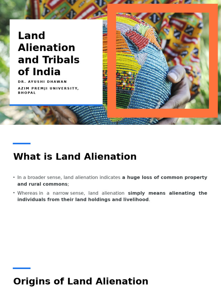 Land Alienation and Tribals of India | PDF | Indigenous Peoples | Forests