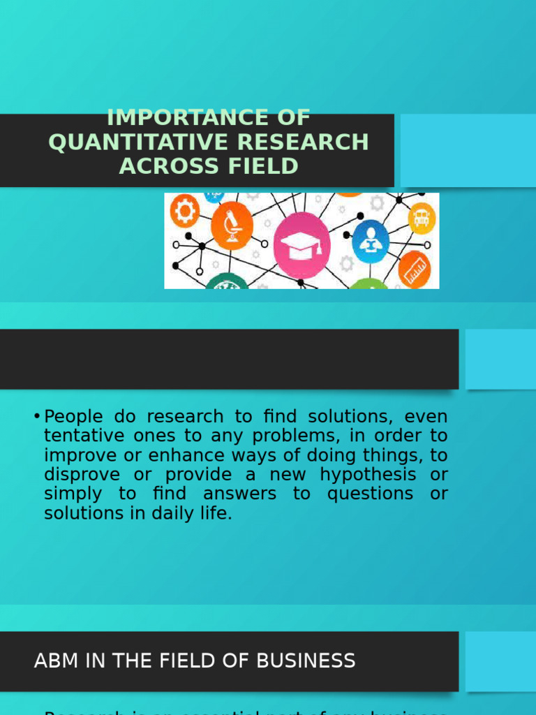 Importance of Quantitative Research Across Field 2 | PDF | Quantitative ...