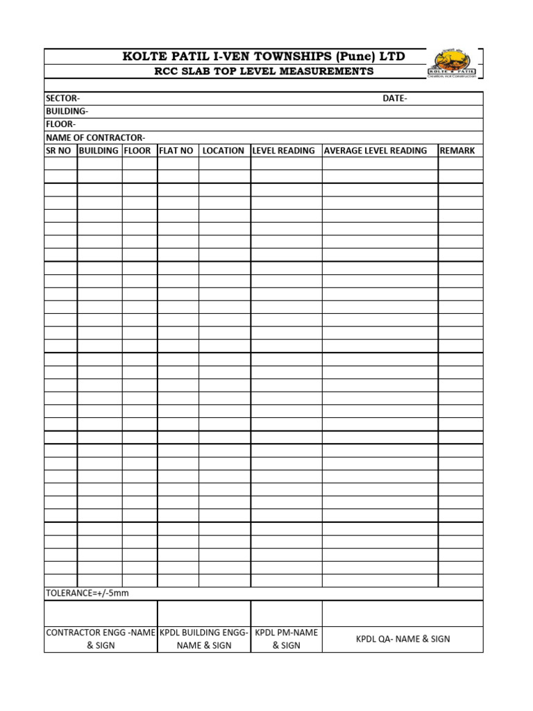 Level Sheet Format | PDF