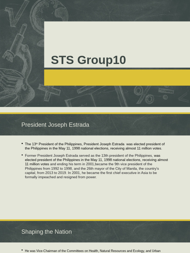 Joseph Estrada: 13th President of the Philippines | PDF | Philippines ...