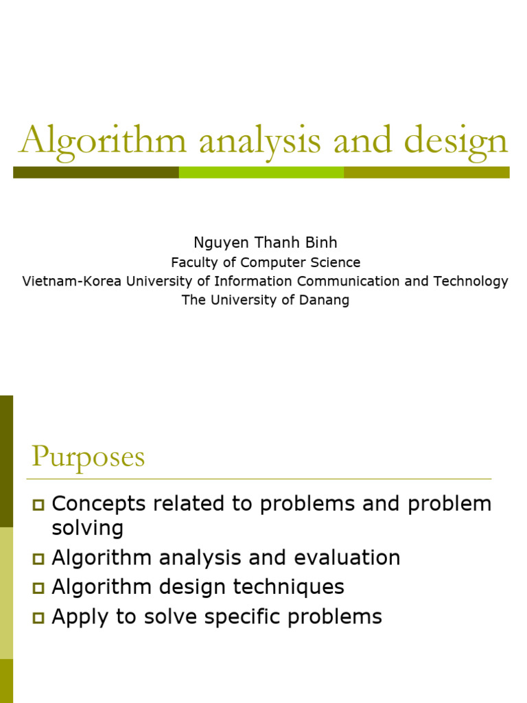 Algorithm Analysis and Design Overview | PDF