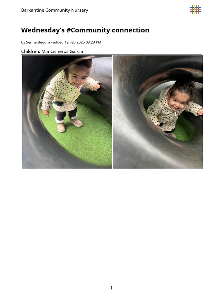 Barkantine Nursery Community Activities | PDF