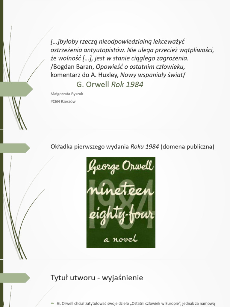 Prezentacja Rok 1984 | PDF