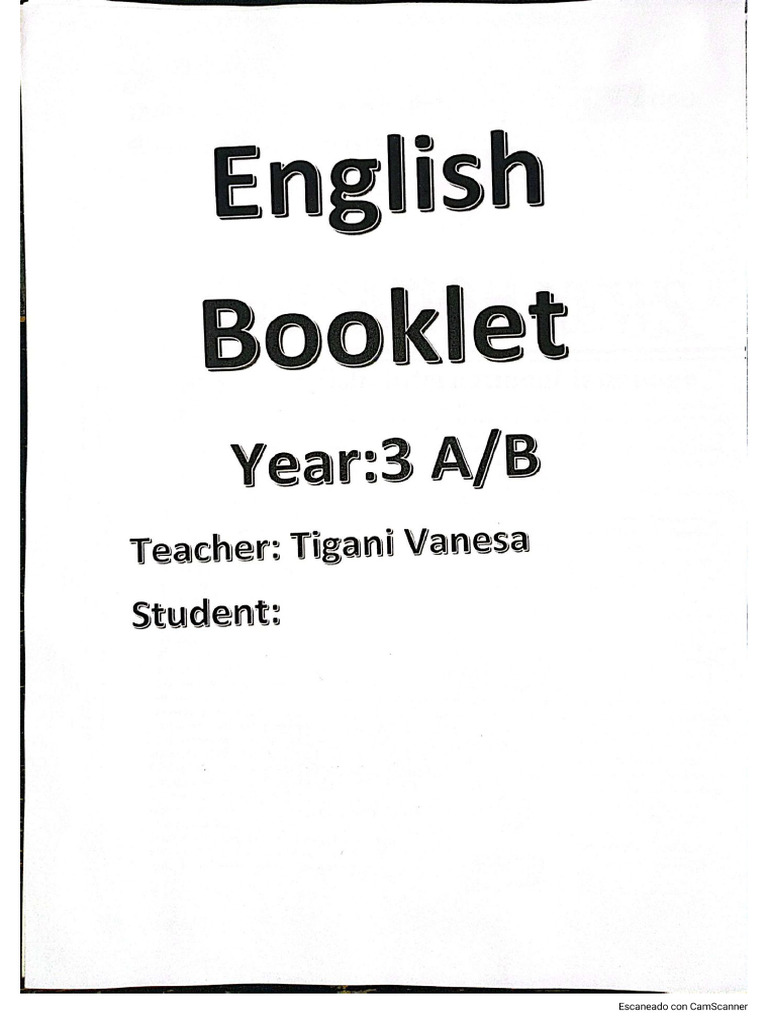 English Booklet 3°AB | PDF