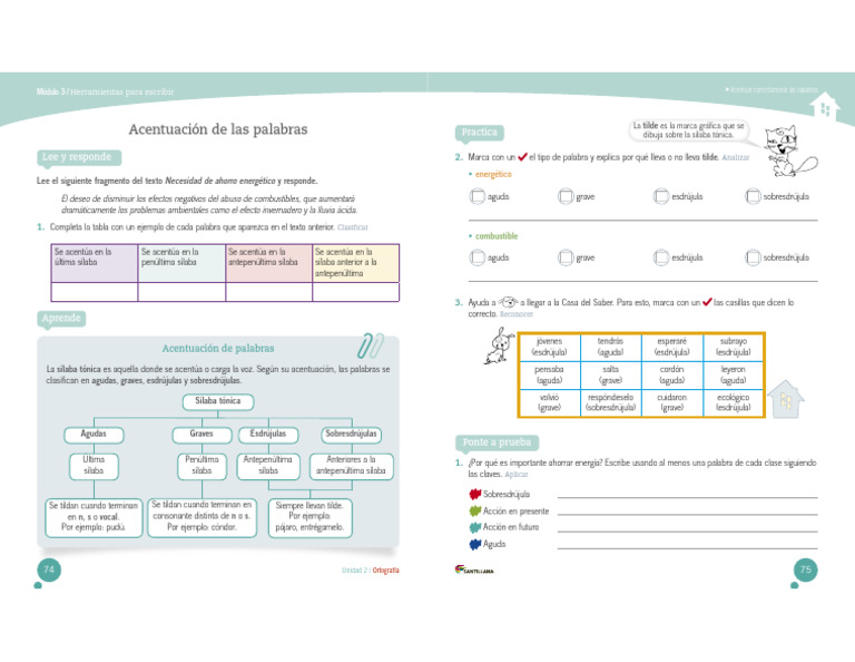 Acentuación y Tilde en Palabras | PDF | Lingüística