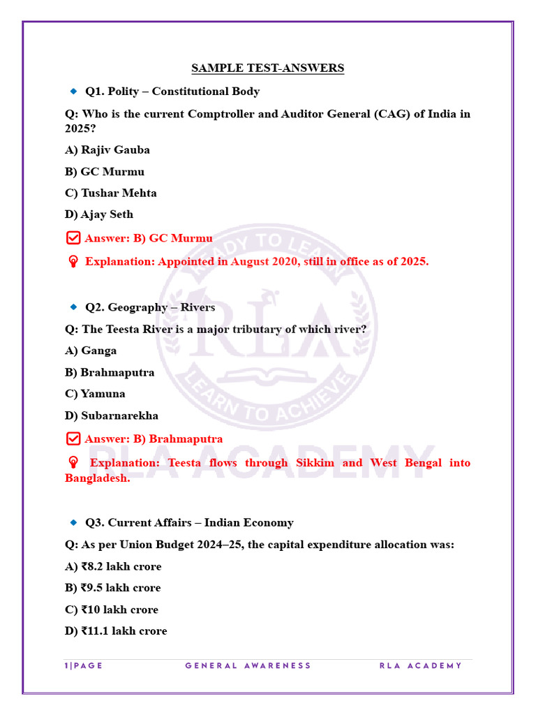 General Knowledge Questions | PDF