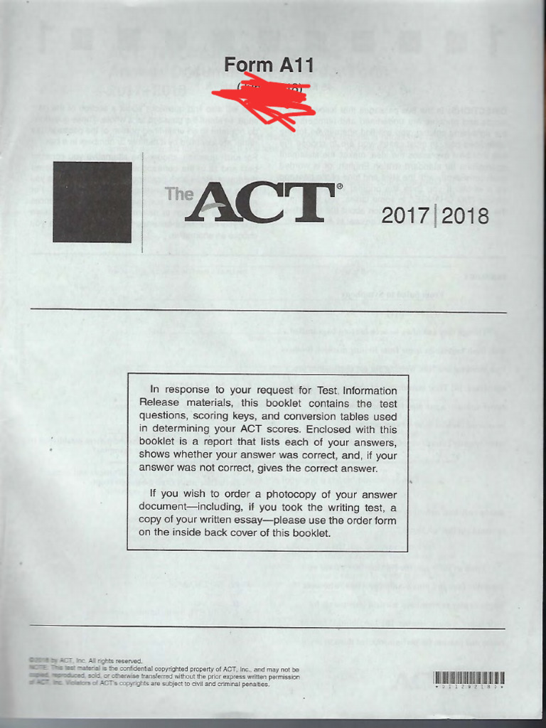 Act Test 3 | PDF