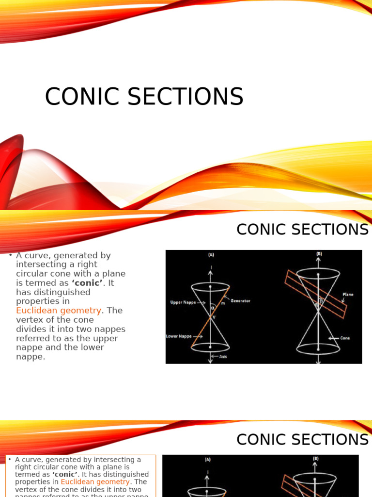 Conic Sections | PDF | Differential Geometry | Euclidean Plane Geometry