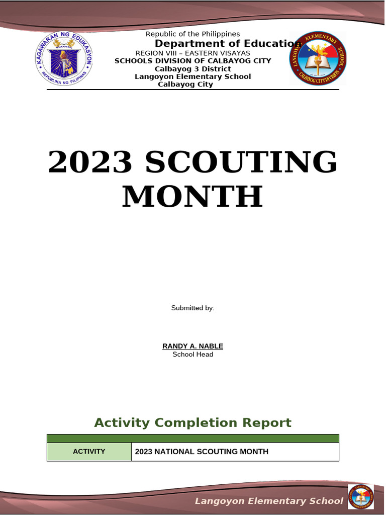 Acr Scouting Month 2023-24 | PDF | Scouting