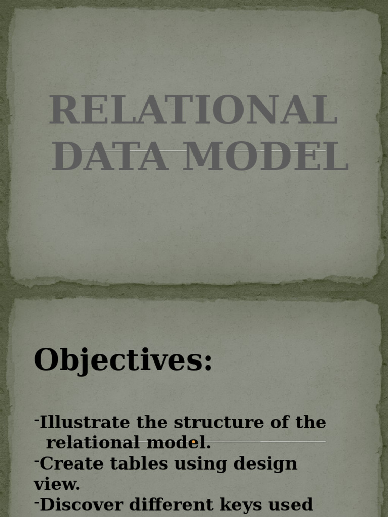 Lesson 4 Relational Data Model | PDF