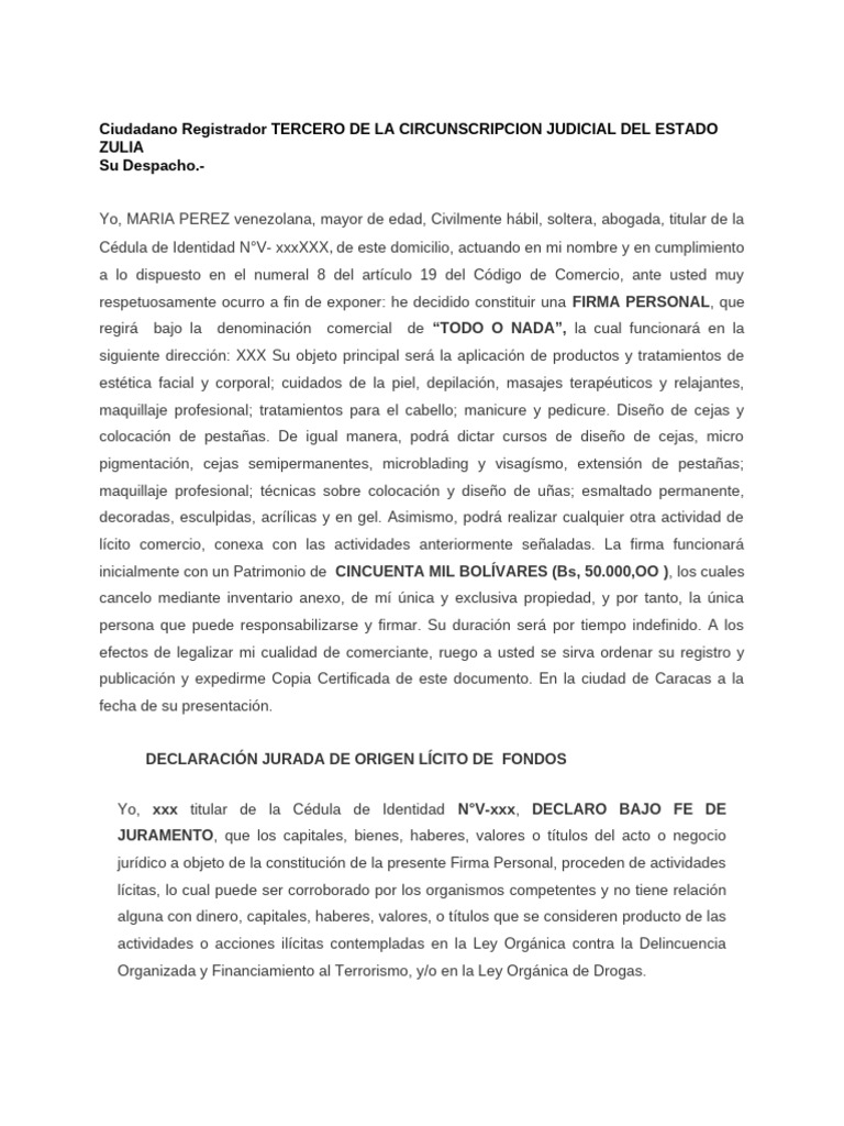 Firma Personal SPA | PDF