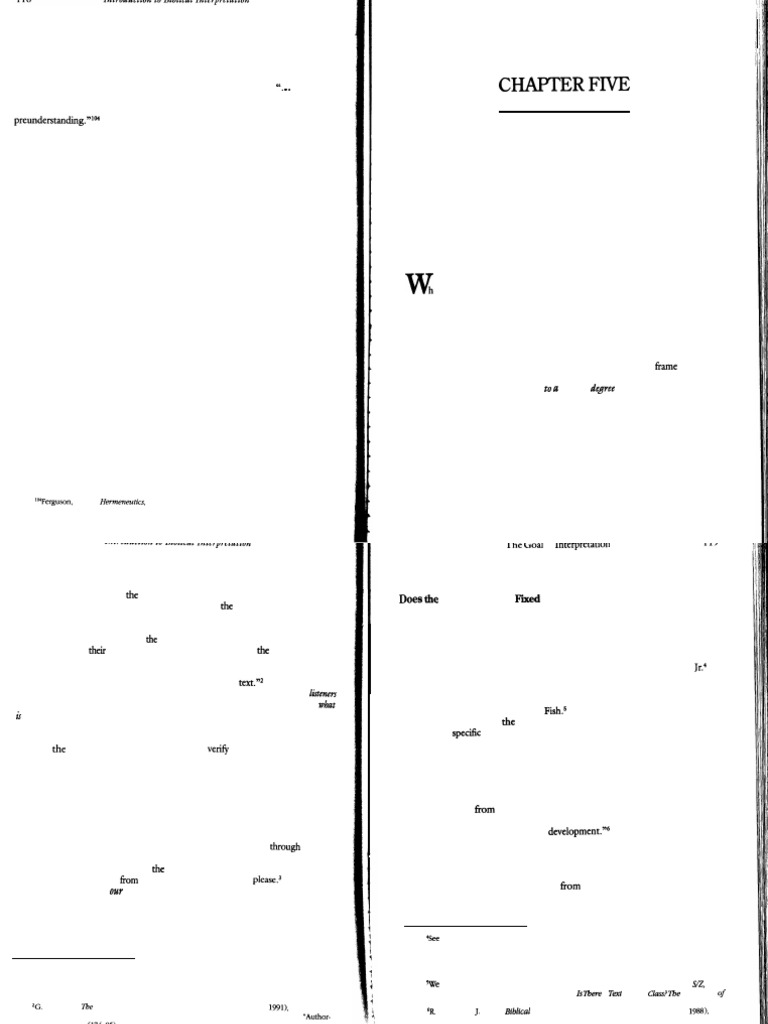 Chapter 5 - Klein & Blomberg & Hubbard - Introduction To Biblical Interpretation | PDF