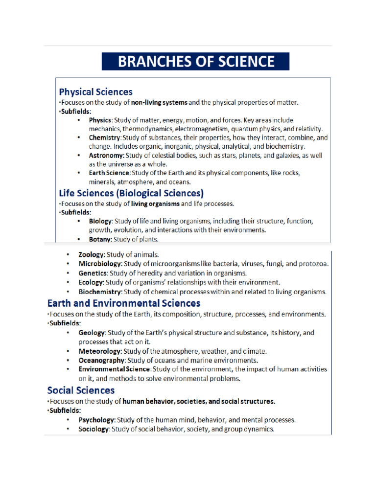 Science Handout | PDF