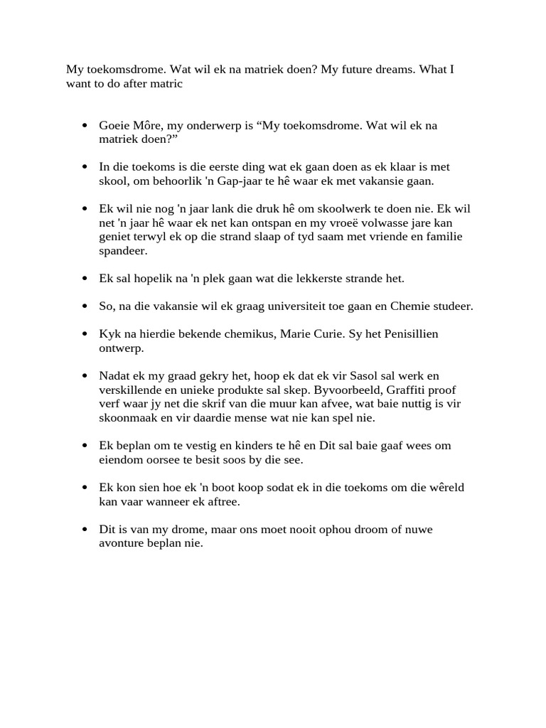 Afrikaans Speech | PDF