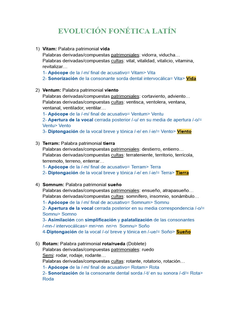 Evolución Fonética Latín | PDF | Escuchando | Voz humana