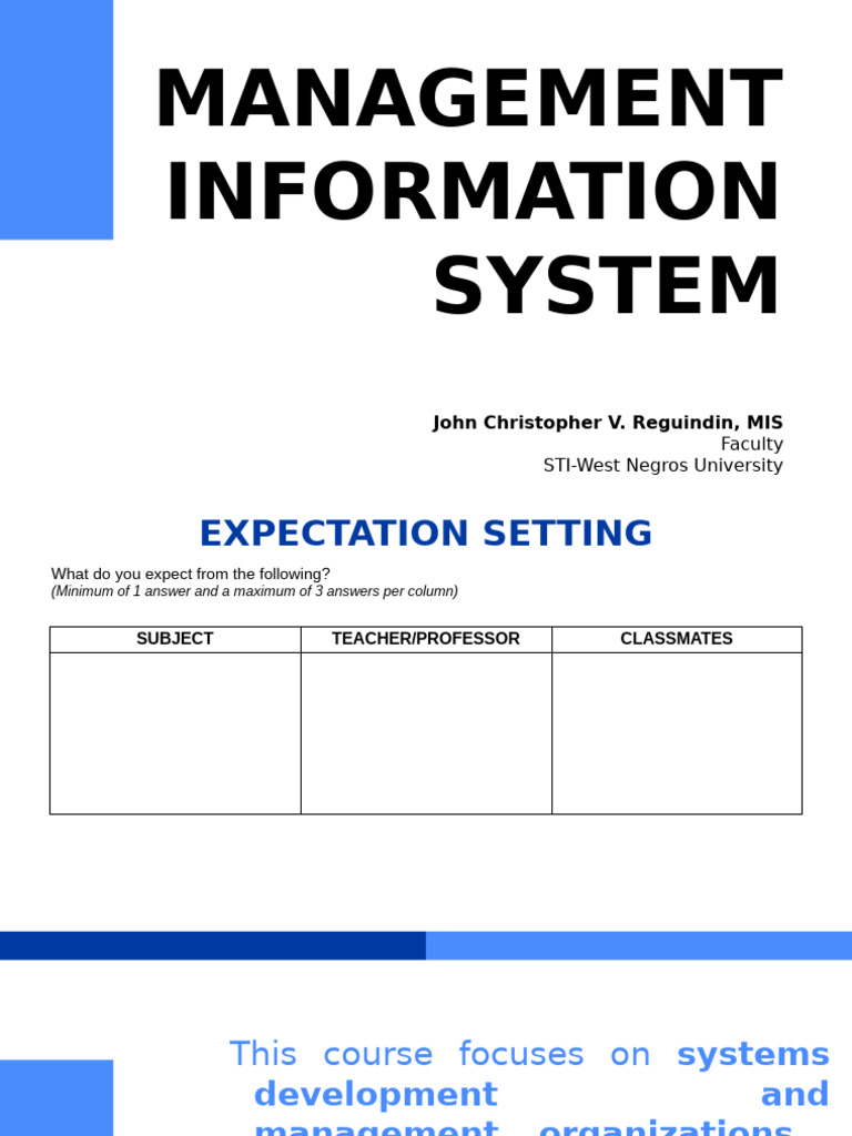 1. Management Information System | PDF
