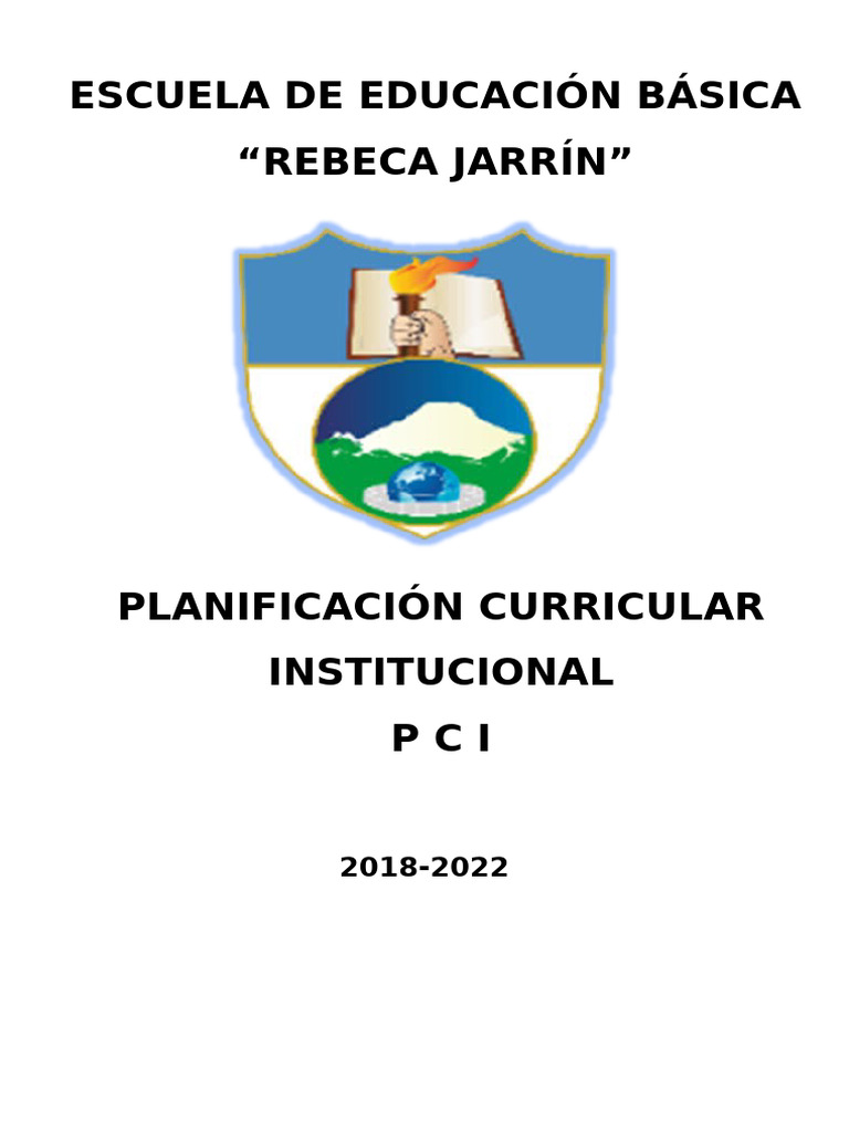 Pci Rebeca Jarrin 2019 | PDF | Plan de estudios | Aprendizaje