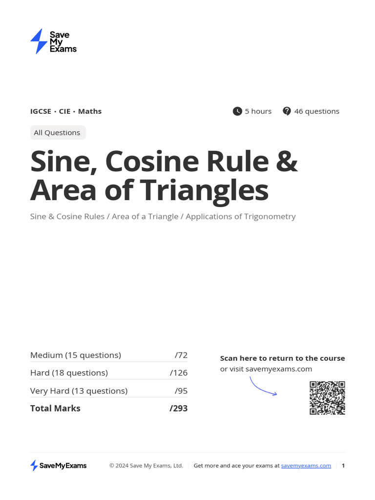 Sine Cosine Rule and Area of Triangles BASXsqitJQ4R0vxD | PDF | Euclid ...
