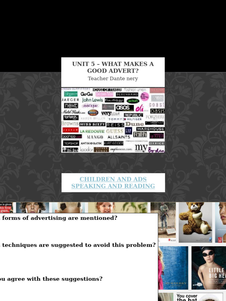 Unit 5 2 - What Makes A Good Advert | PDF | Advertising | Human ...
