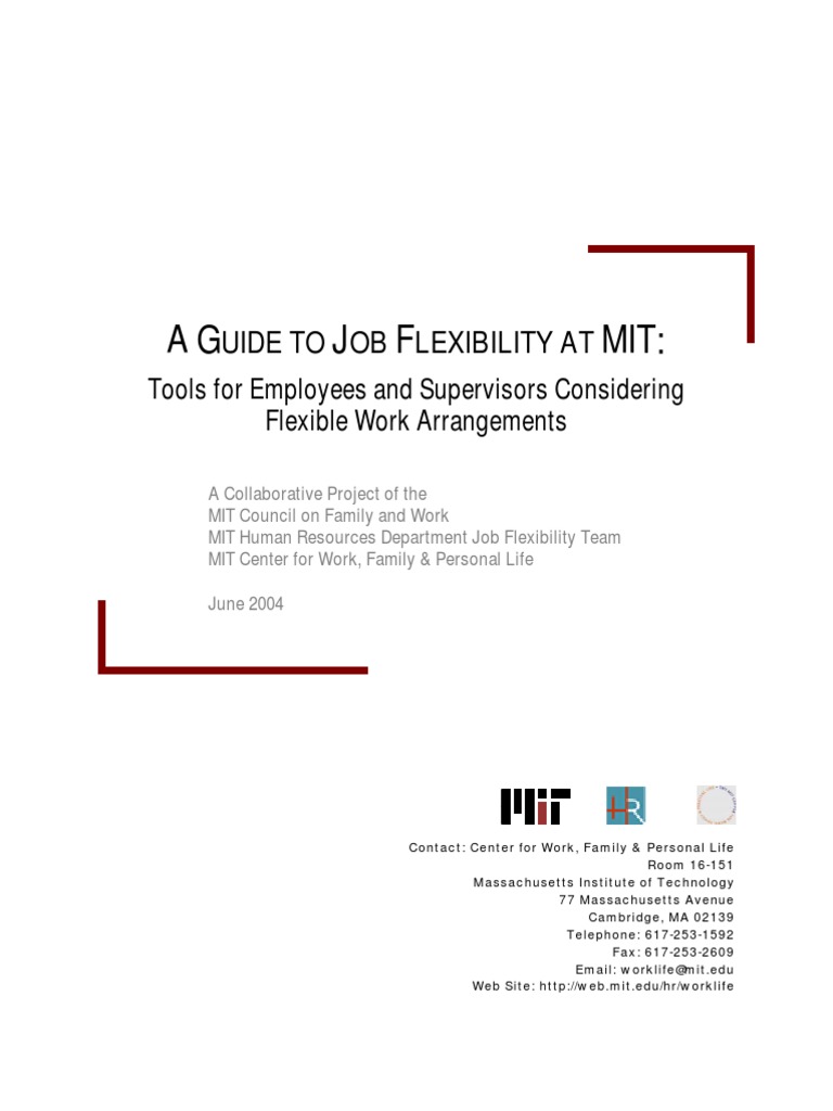 Job Flexibility Guide for MIT Employees | PDF | Employee Retention ...
