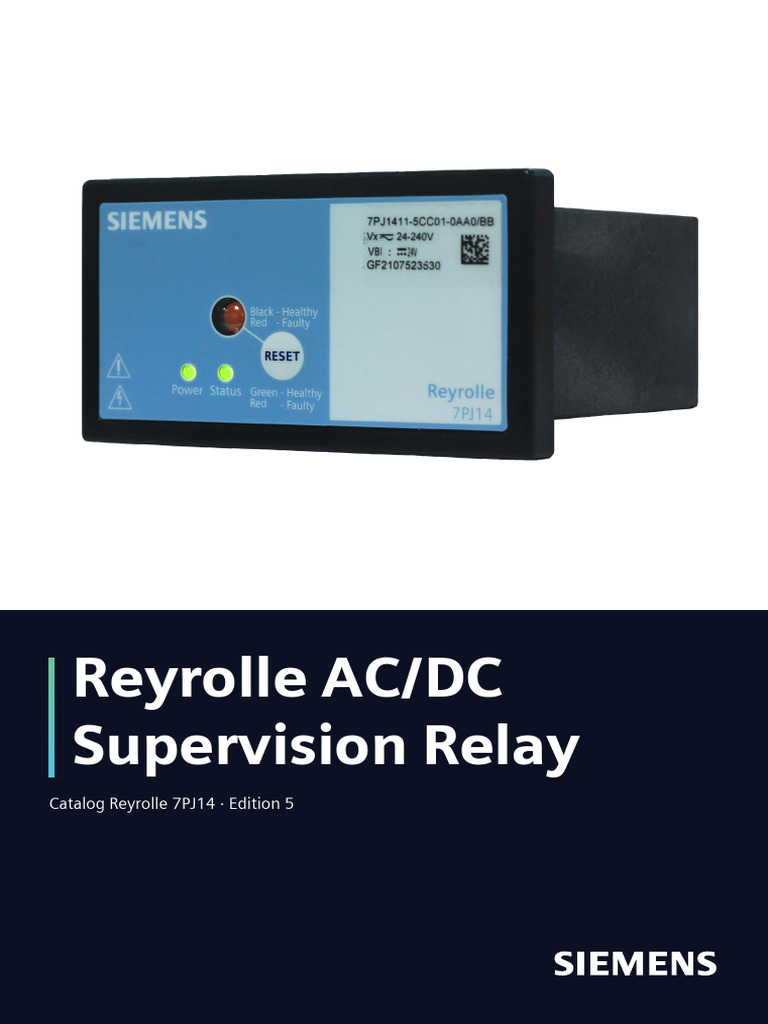 Reyrolle 7PJ14 AC/DC Relay Catalog | PDF | Relay | Direct Current