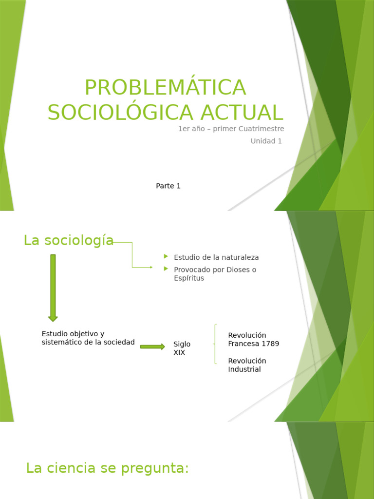PROBLEMÁTICA SOCIOLOGIA ACTUAL Unidad 1 Primera Parte (3) - 1 | PDF | Sociología | Sociedad