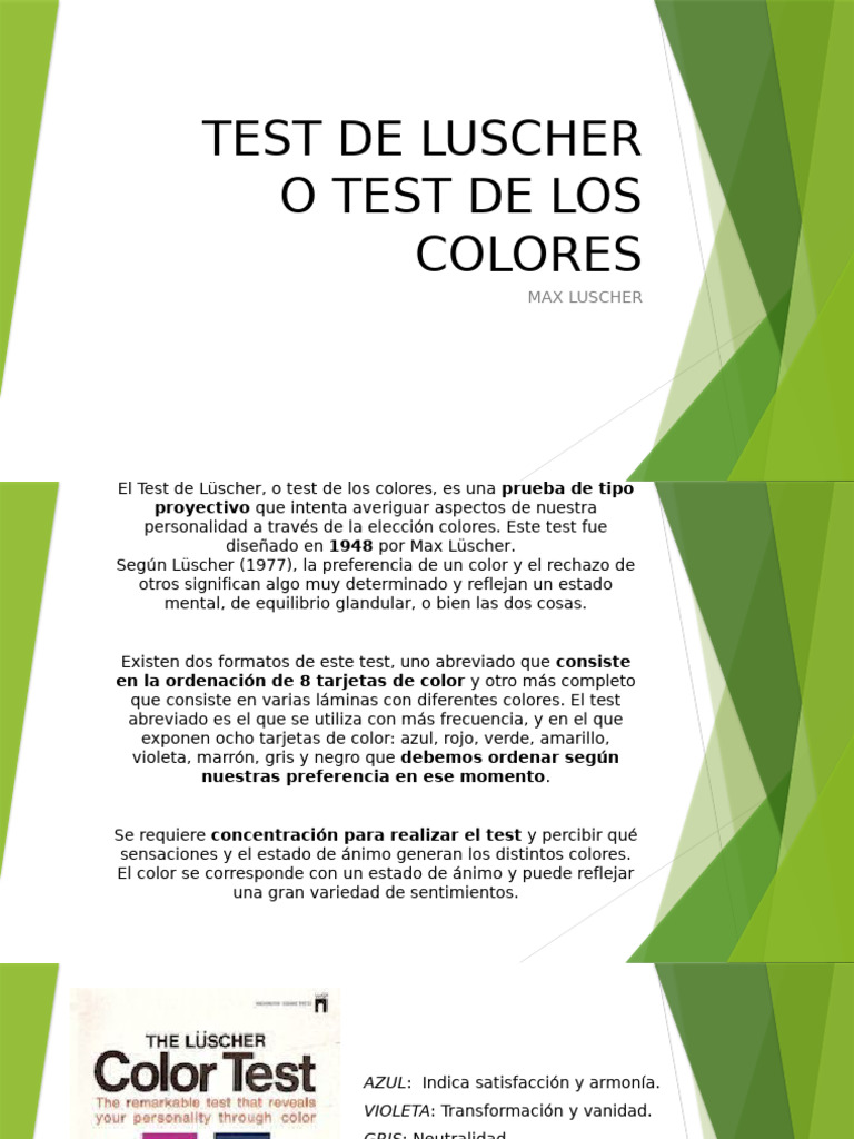 Test de Luscher | PDF