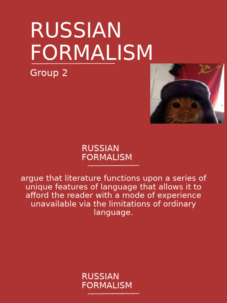 Russian Formalism | PDF | Linguistics | Literary Theory