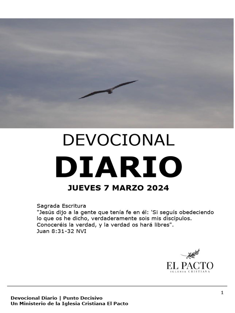 Devocional Jueves 7 Marzo 2024 (3) | PDF | Verdad | Teología