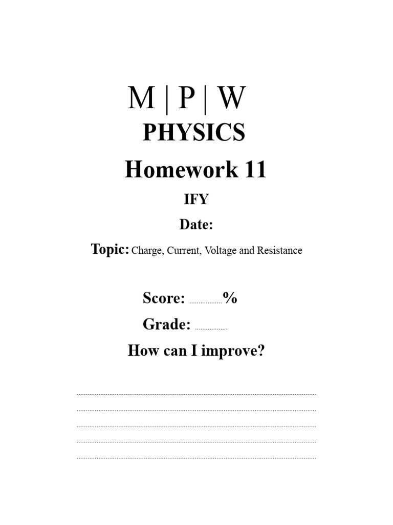 Physics Homework on Electric Current Concepts | PDF | Electric Current ...