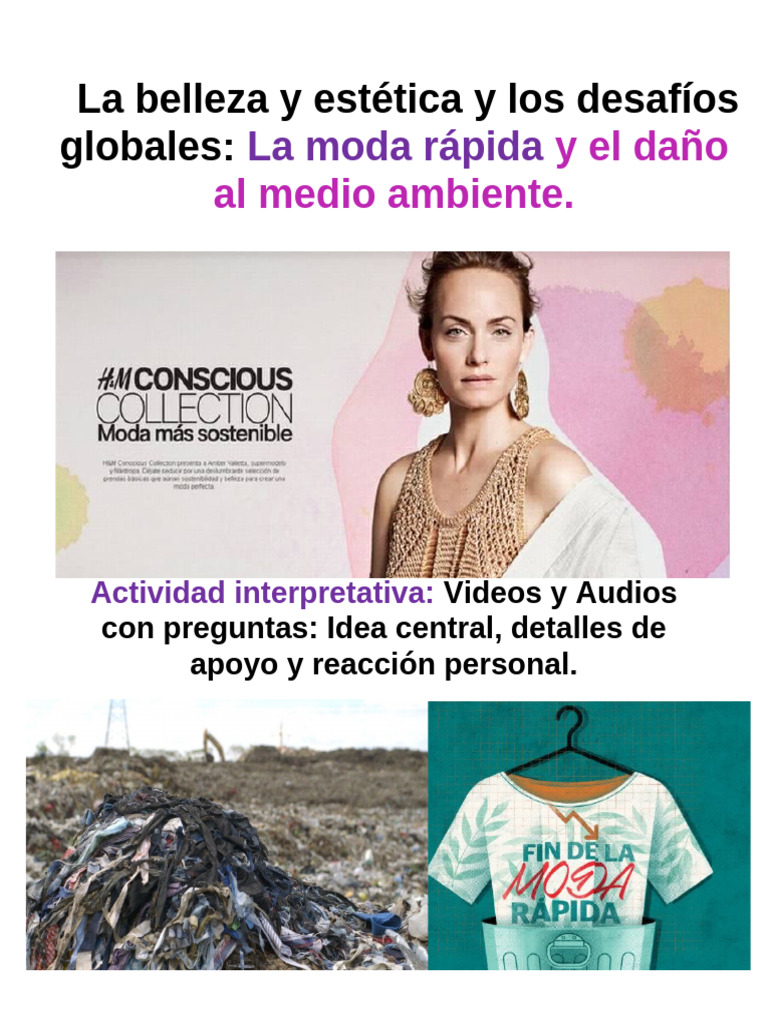 Y El Daño Al Medio Ambiente.: La Moda Rápida | PDF | Pantalones | Agua