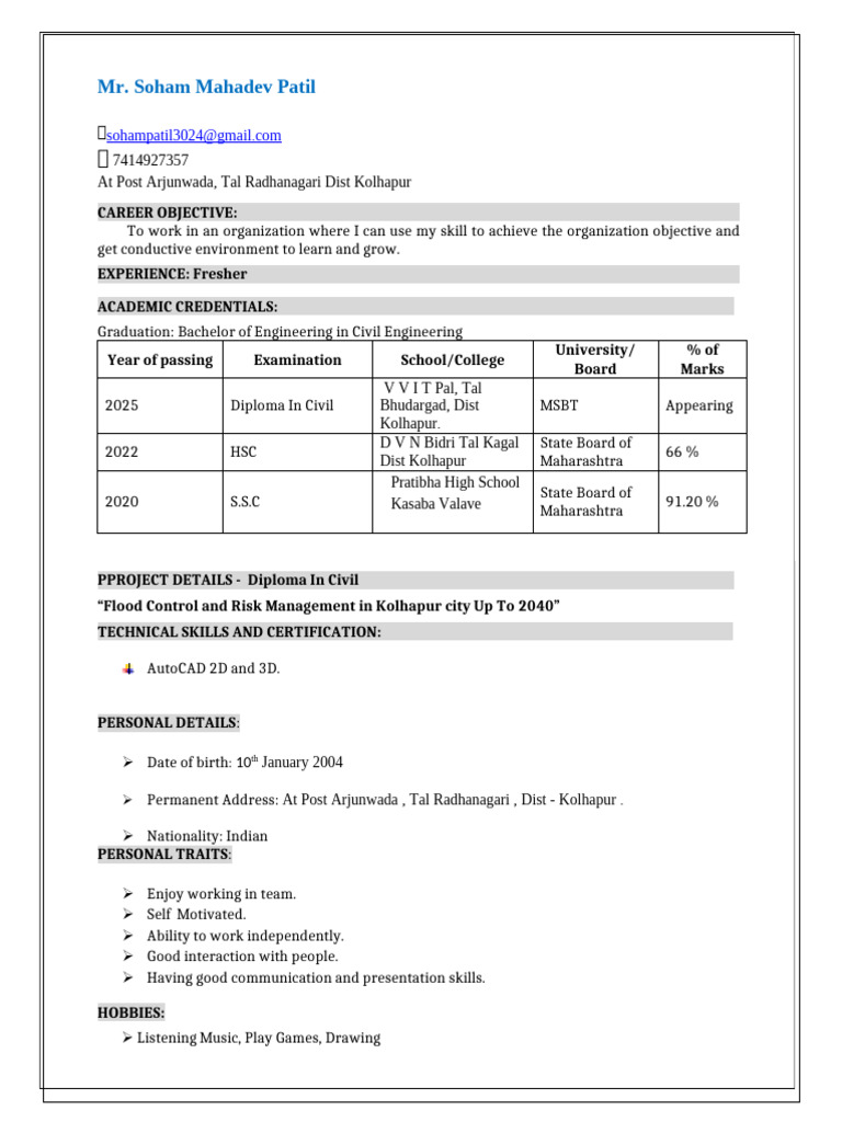Soham Patil | PDF