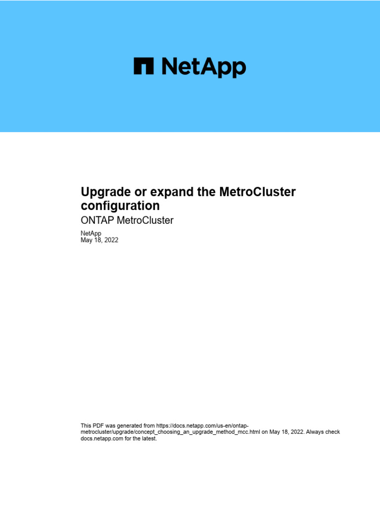 Upgrade_or_expand_the_MetroCluster_configuration | PDF | Computer Architecture | Computer Hardware