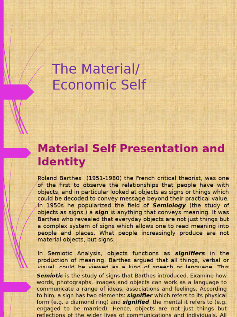 The Material Economic Self | PDF | Affect (Psychology) | Consumerism
