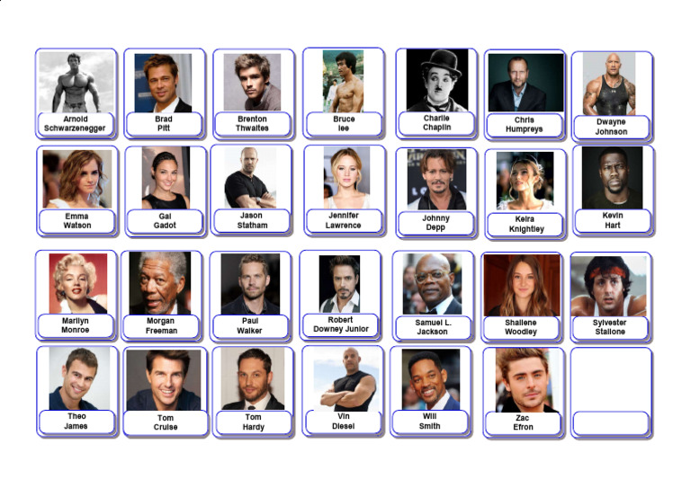 27 Actors Actresses Portraits | PDF