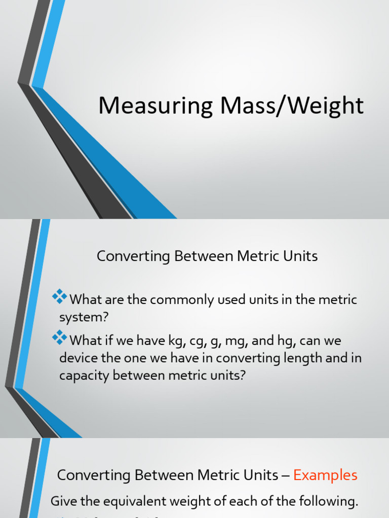 Q2 Measuring Mass and Weight | PDF