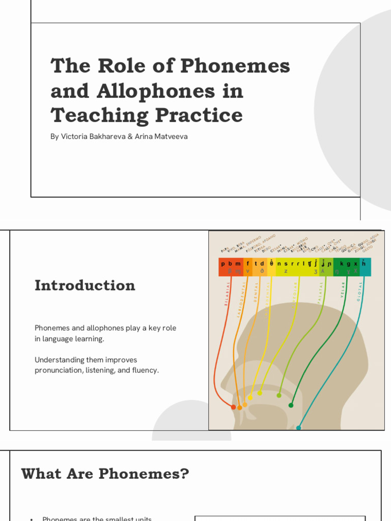 The Role of Phonemes & Allophones in Teaching | PDF