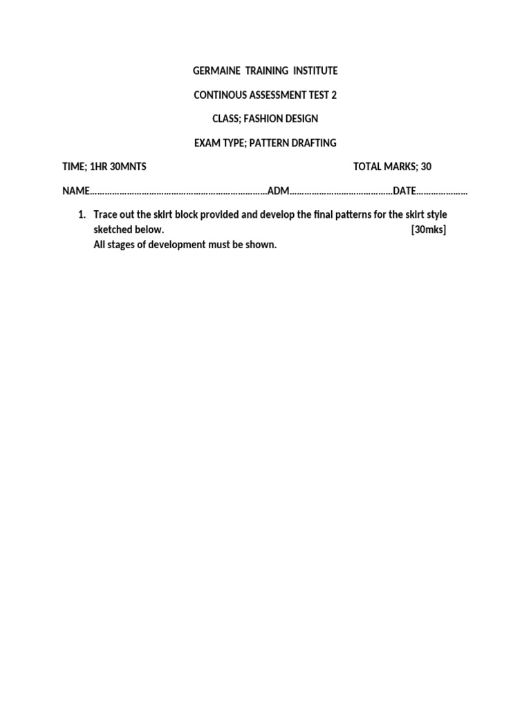 Fd Pattern Drafting | PDF