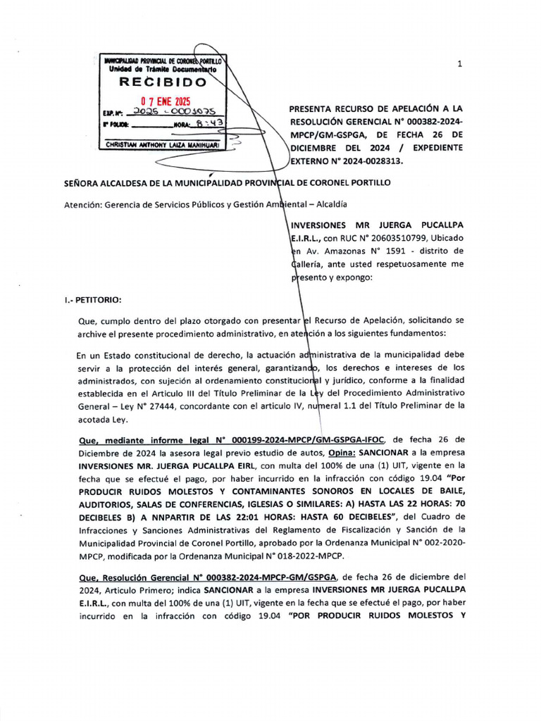 Sustento para Ruidos Molestos | PDF