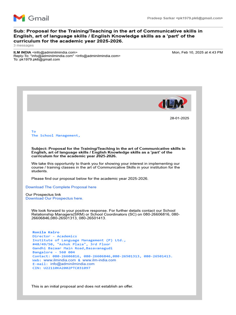 Gmail - Sub_ Proposal for the Training_Teaching in the art of ...