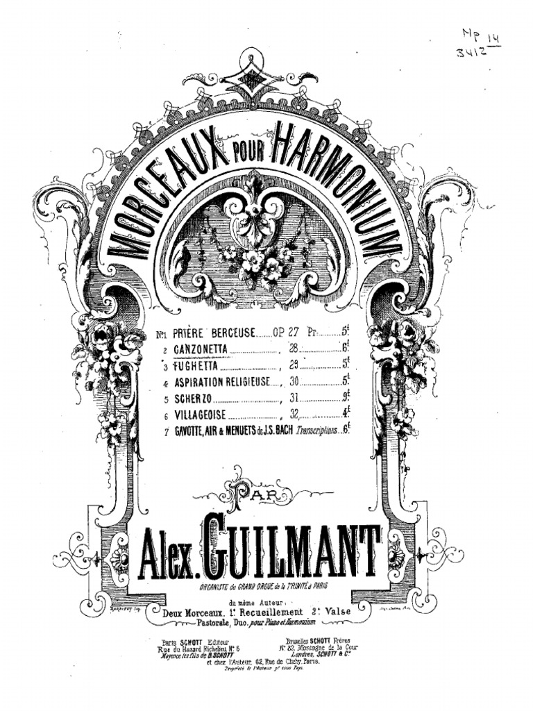 Guilmant, Alexandre - Canzonetta (Harmonium) | PDF