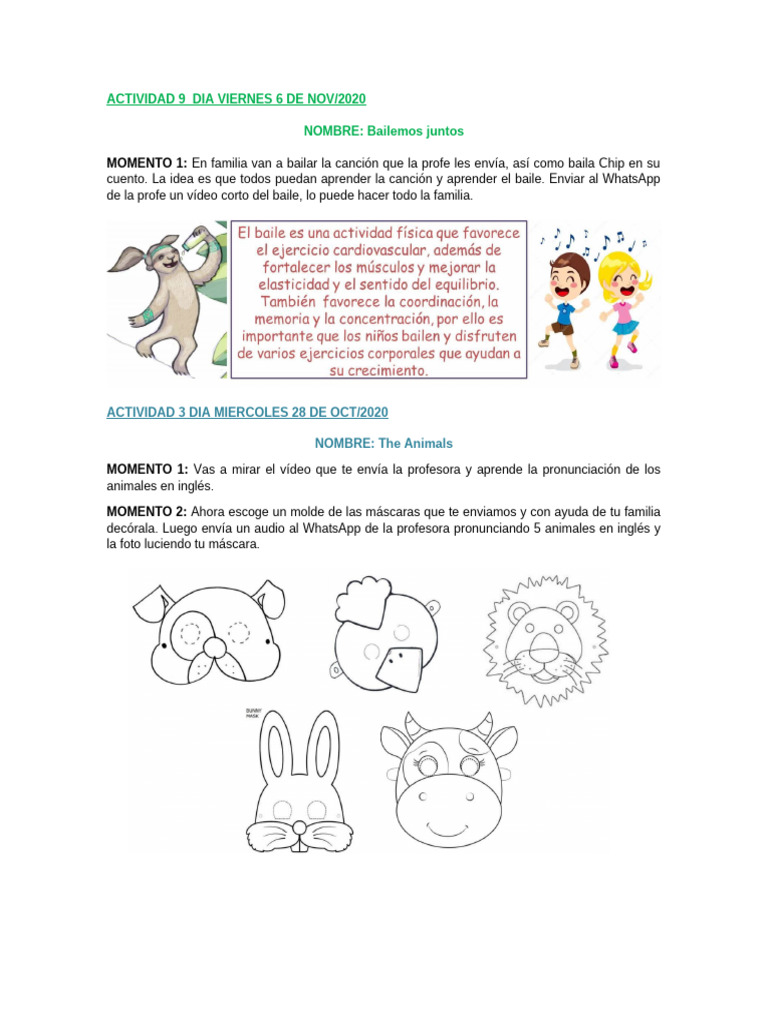 Actividades para Clases Virtuales - Instrumento 14 | PDF