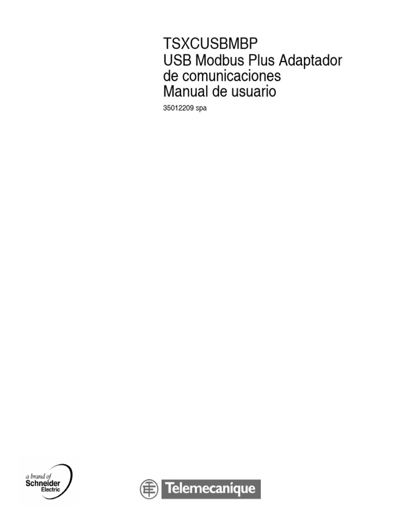 Tsxcusbmbp Conversor Usb A Modbus Plus | PDF | Ventana (informática ...