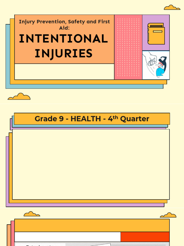 Intentional Injuries PPT 4q | PDF | Sexual Intercourse | Bullying