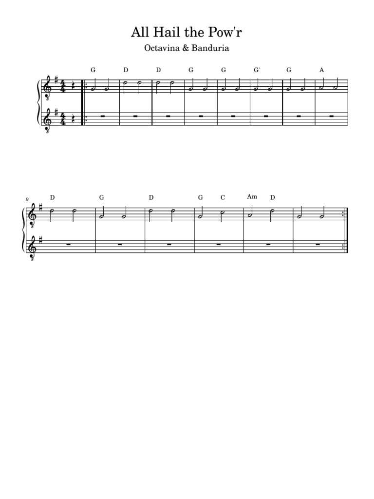Octavina & Banduria Music Sheet | PDF