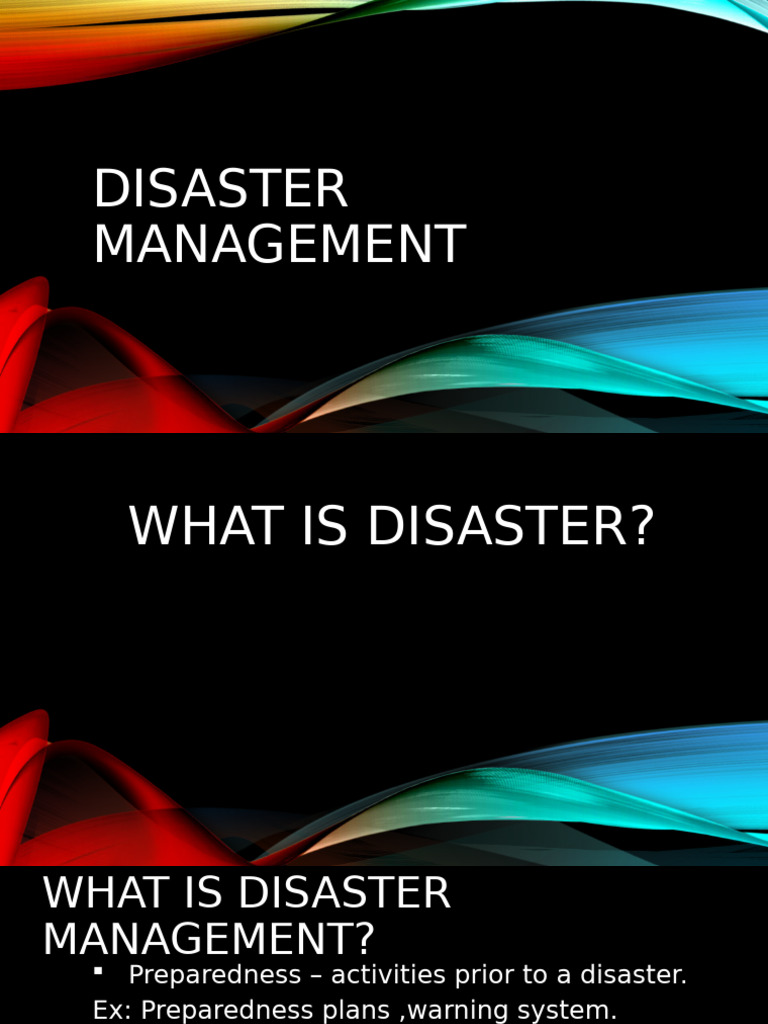 Disaster Management: Key Concepts Explained | PDF